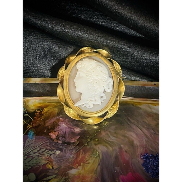 cameo | Jewelry | Large French Victorian Hard Stone Cameo Dionysus ...